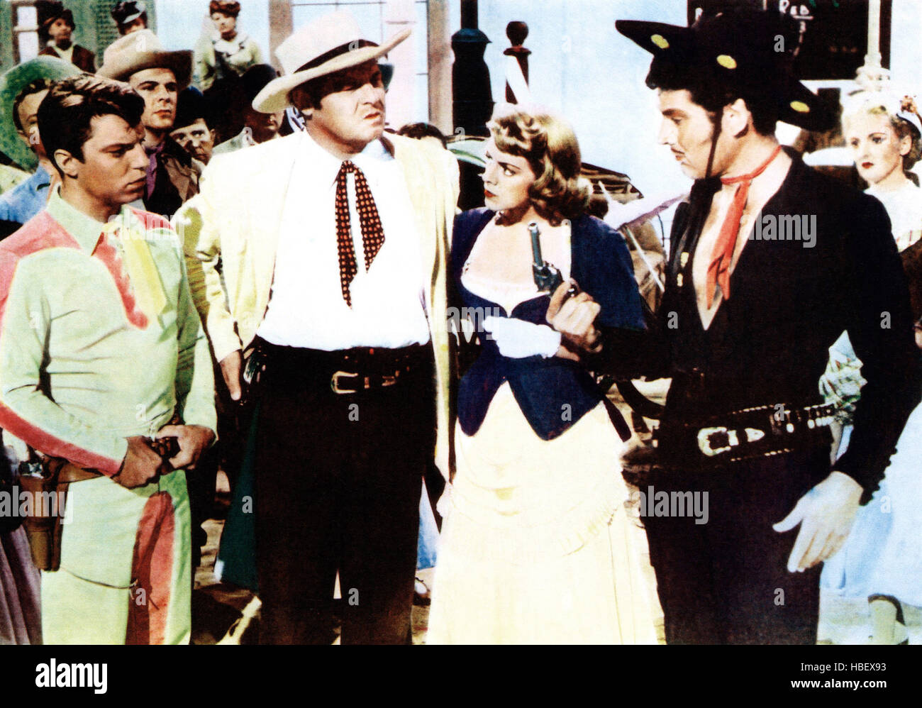 RED GARTERS, from left: Guy Mitchell, Jack Carson, Rosemary Clooney ...