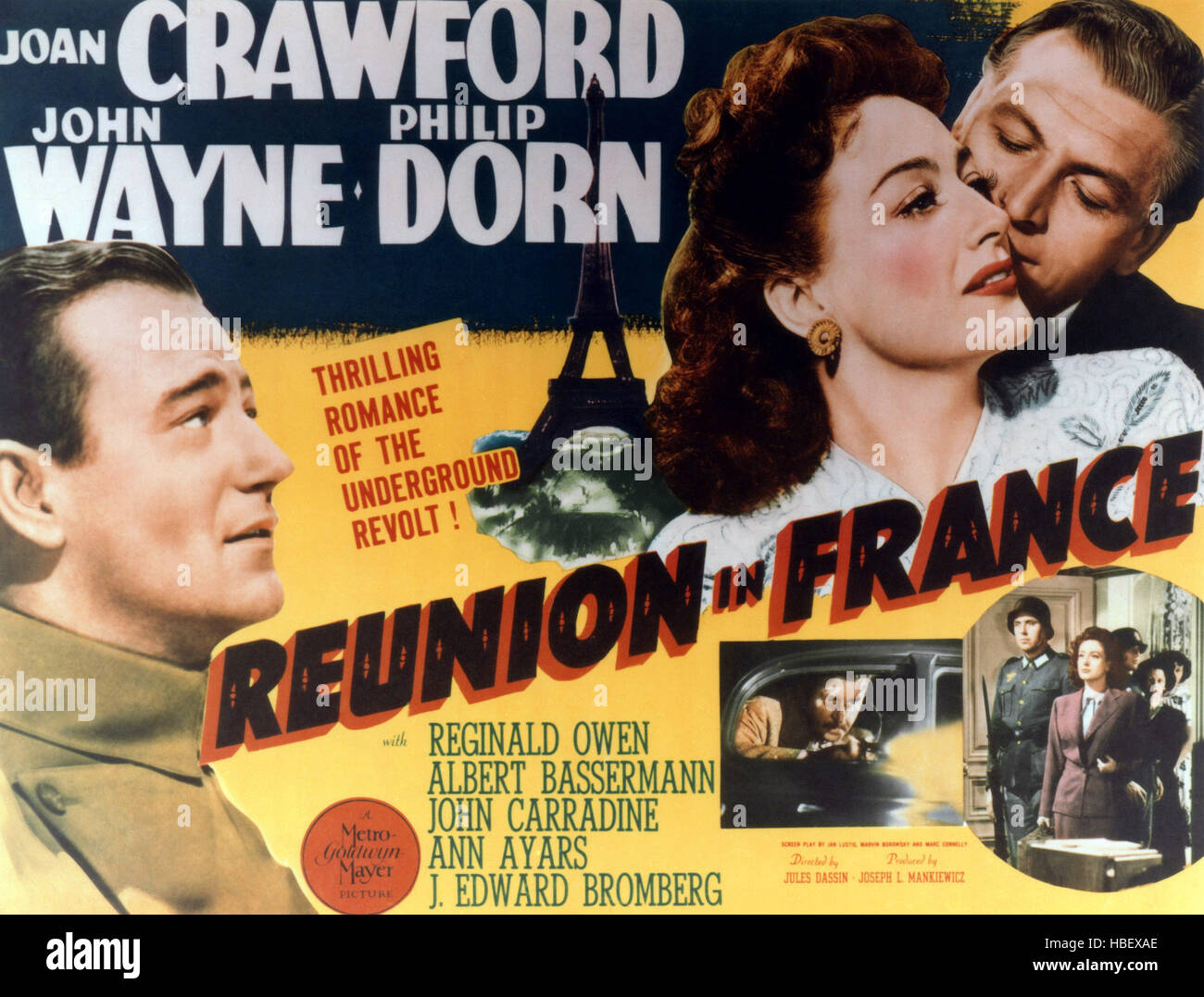 REUNION IN FRANCE, top from left: John Wayne, Joan Crawford, Philip ...