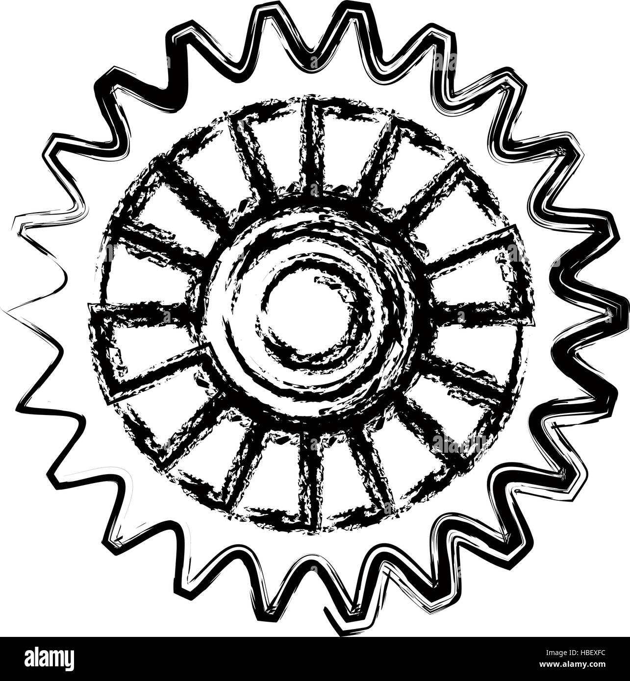 Gear icon. Cog circle wheel machine part and technology theme. Isolated ...