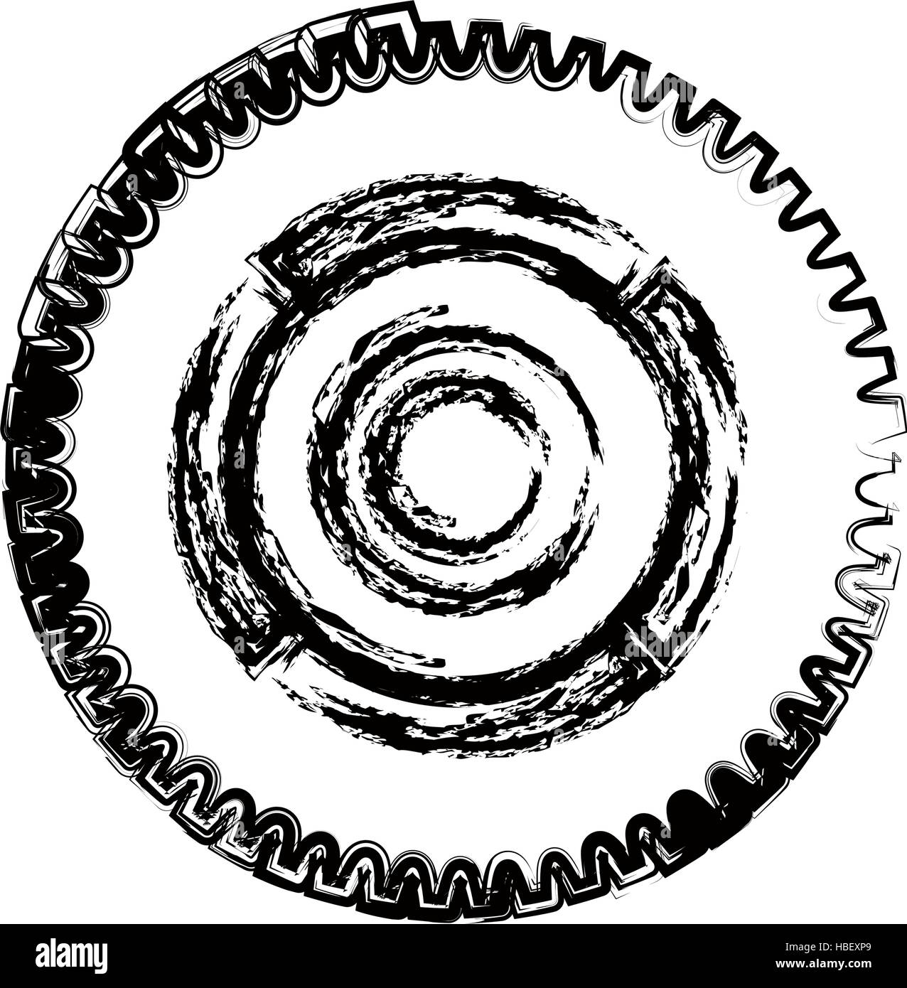 Gear icon. Cog circle wheel machine part and technology theme. Isolated ...