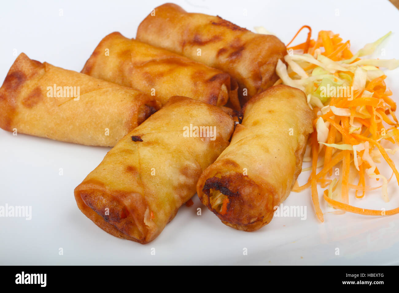 Spring rolls with prawn and vegetables Stock Photo - Alamy