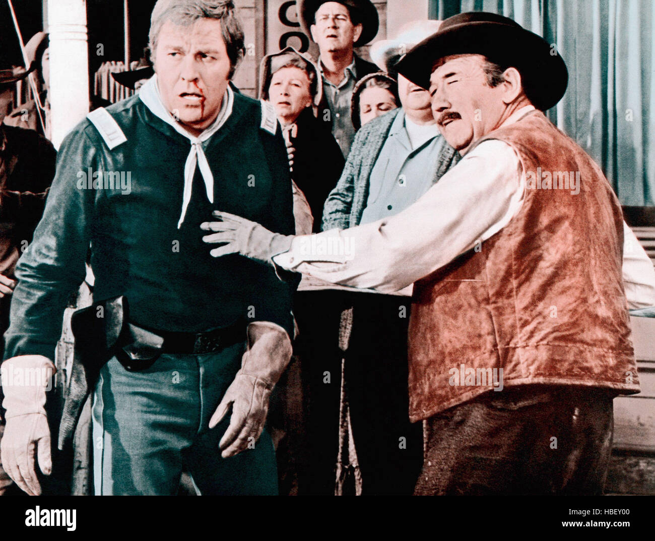 RED TOMAHAWK, from left, front, Howard Keel, Broderick Crawford, 1967 ...