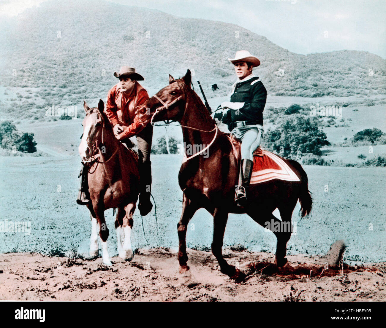 RED TOMAHAWK, from left, Howard Keel, Scott Brady, 1967 Stock Photo - Alamy