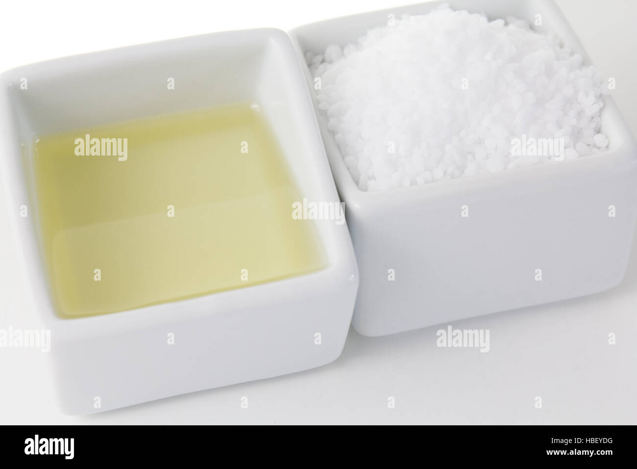 Exquisite ingredients for a salt peeling Stock Photo - Alamy