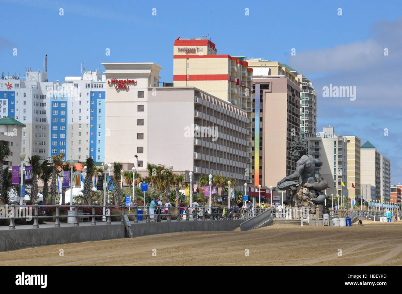 Virginia beach oceanfront boardwalk hi-res stock photography and images ...