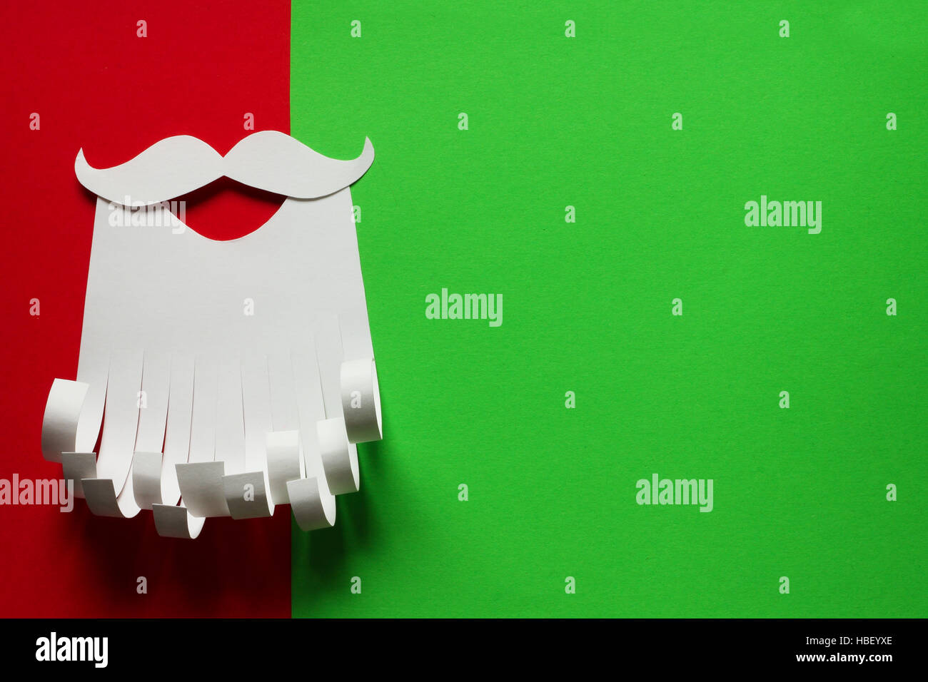 Santa Claus Christmas conceptual paper background with copy space Stock ...