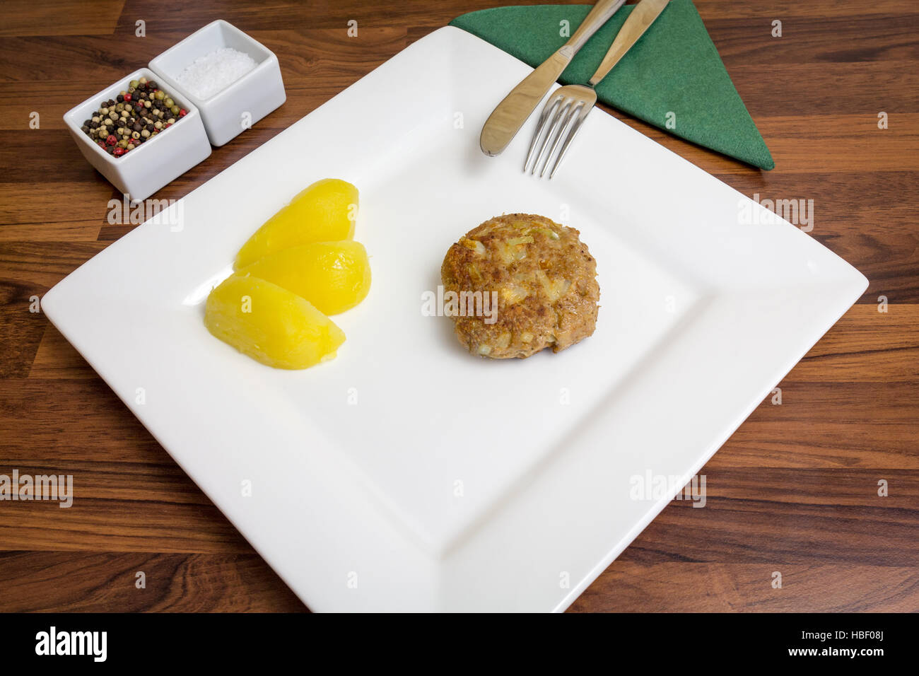 Rissole with potatoes - just a good meal Stock Photo - Alamy
