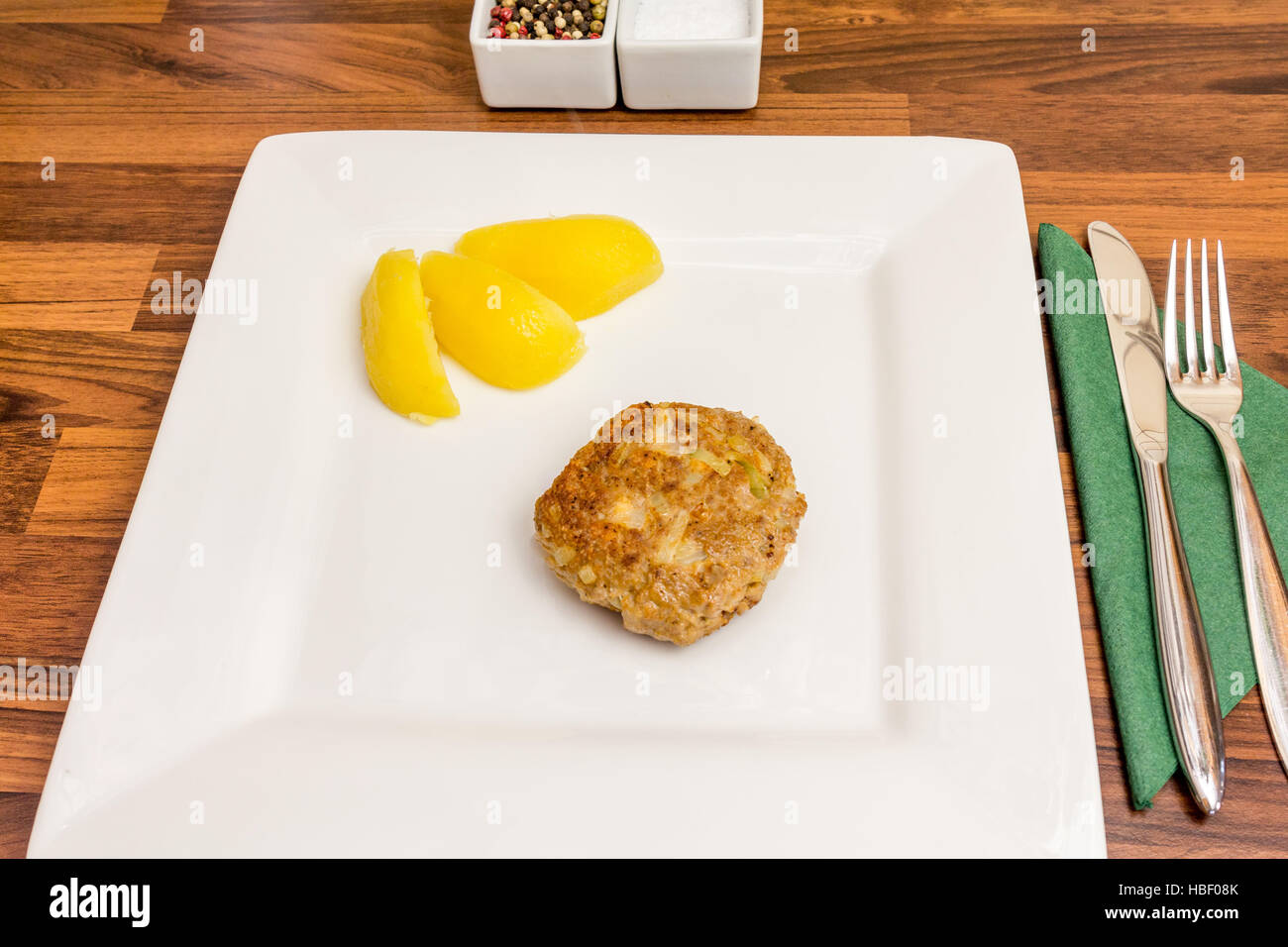 Rissole with potatoes - just a good meal Stock Photo - Alamy