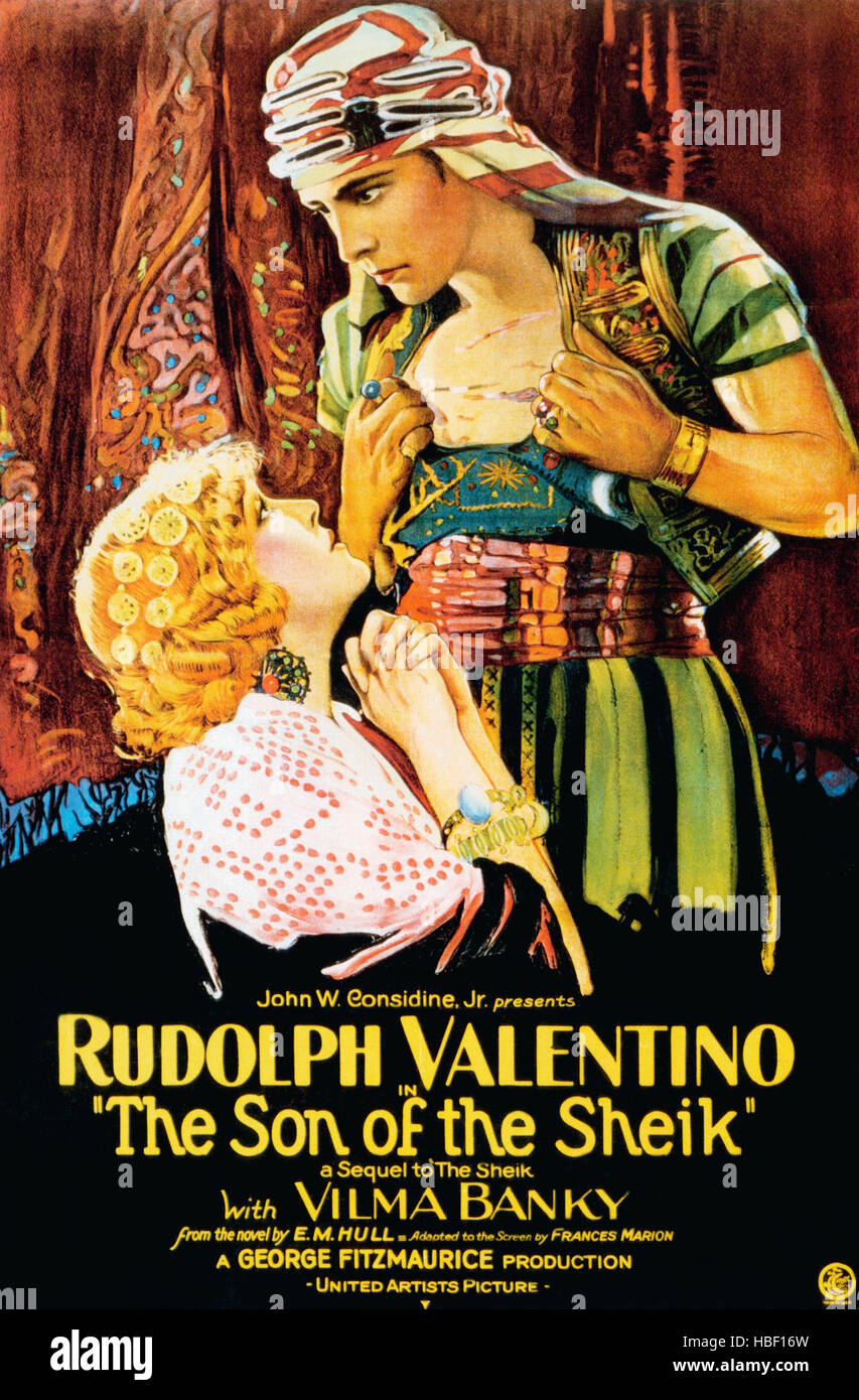THE SON OF THE SHEIK, Vilma Banky, Rudolph Valentino, 1926 Stock Photo ...