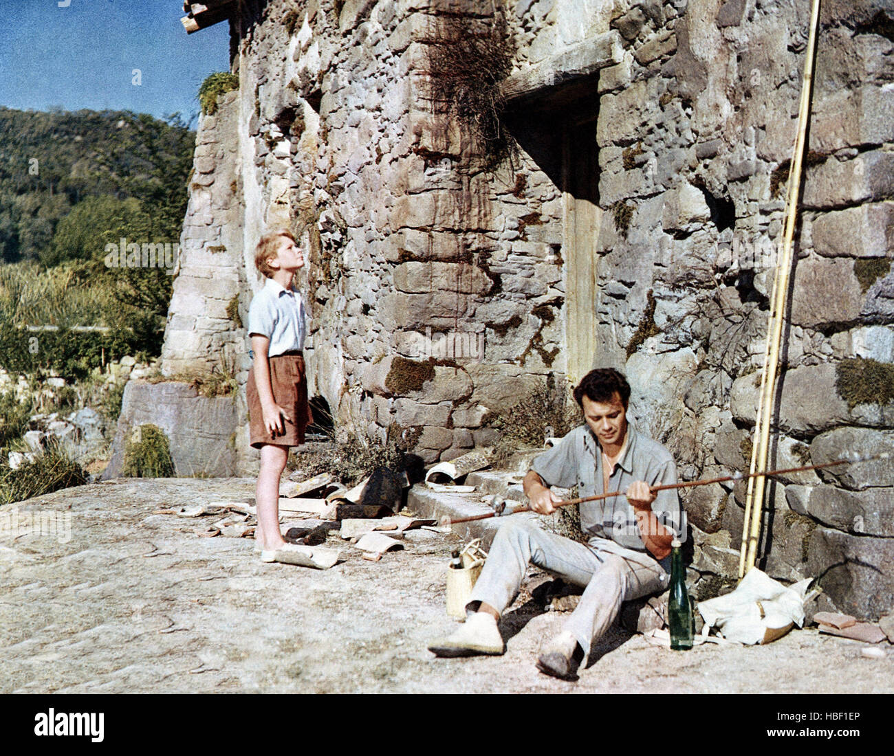 THE SPANISH GARDENER, from left: John Whitely, Dirk Bogarde, 1956 Stock ...
