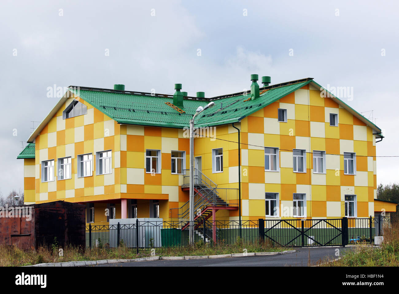 nice colorful house a kindergarten for children Stock Photo - Alamy