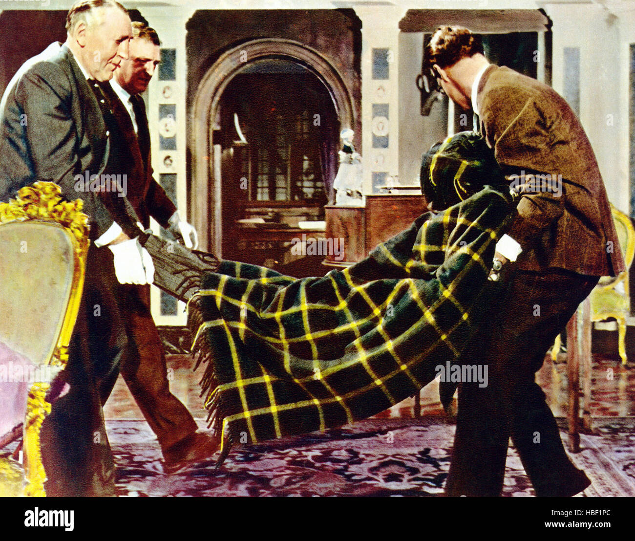 THE SPIDER'S WEB, from left: Jack Hulbert (front), Basil Dignam, Ronald Howard, 1960 Stock Photo ...