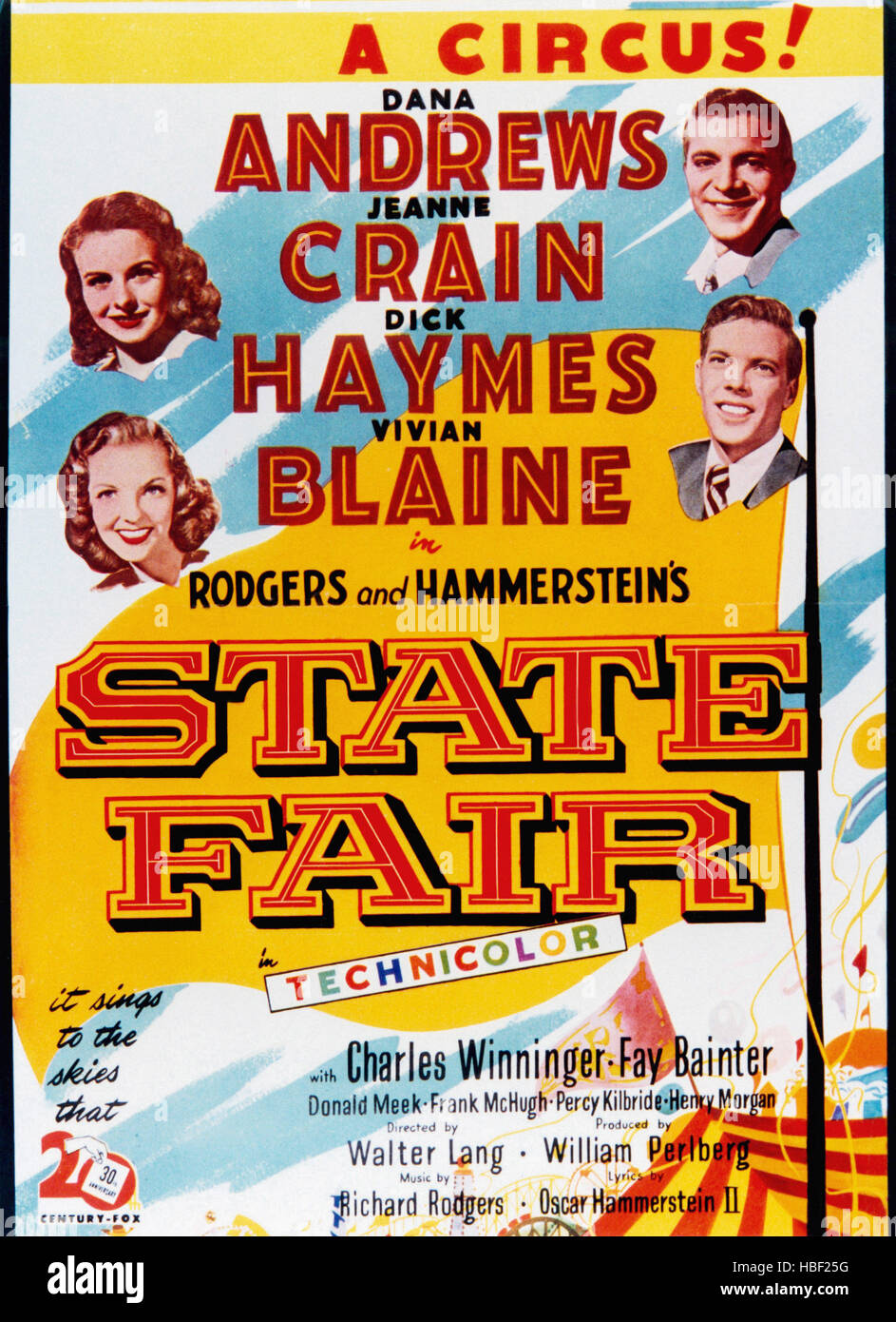 STATE FAIR, left from top: Jeanne Crain, Vivian Blaine, right from top ...