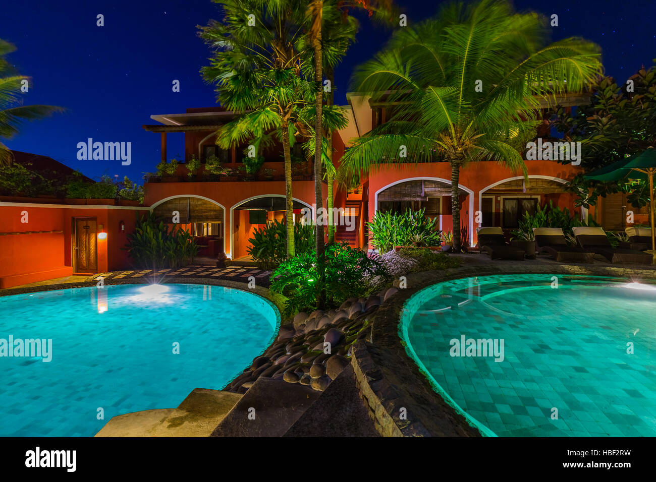 Pool in hotel on island Bali Indonesia Stock Photo - Alamy