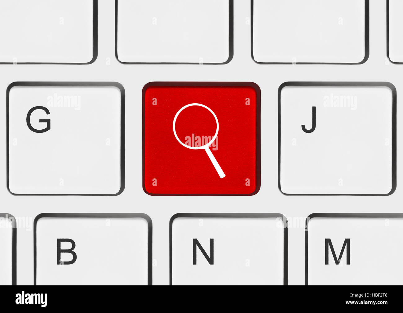Computer keyboard with search key Stock Photo - Alamy