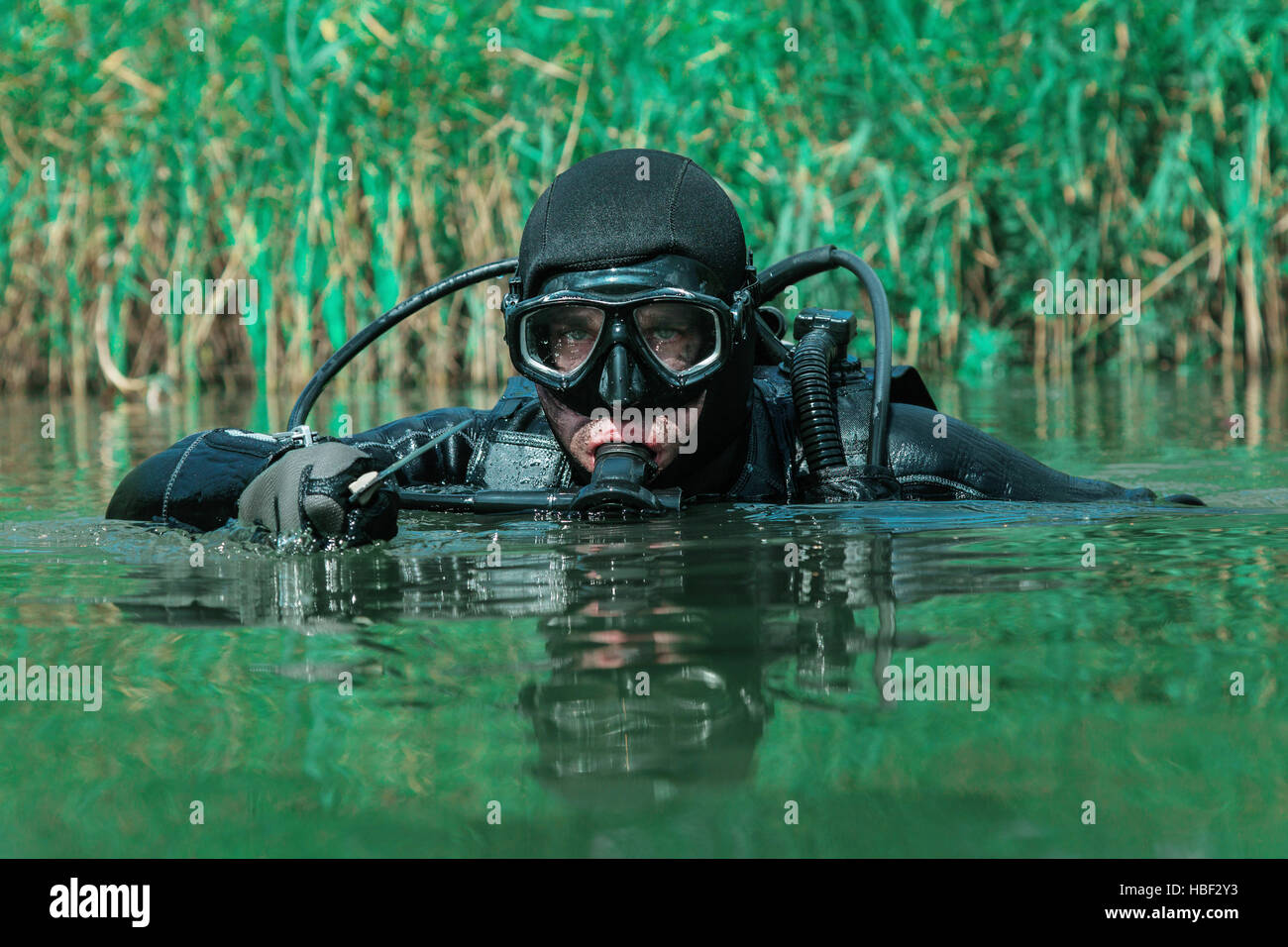 Navy SEAL frogman Stock Photo - Alamy