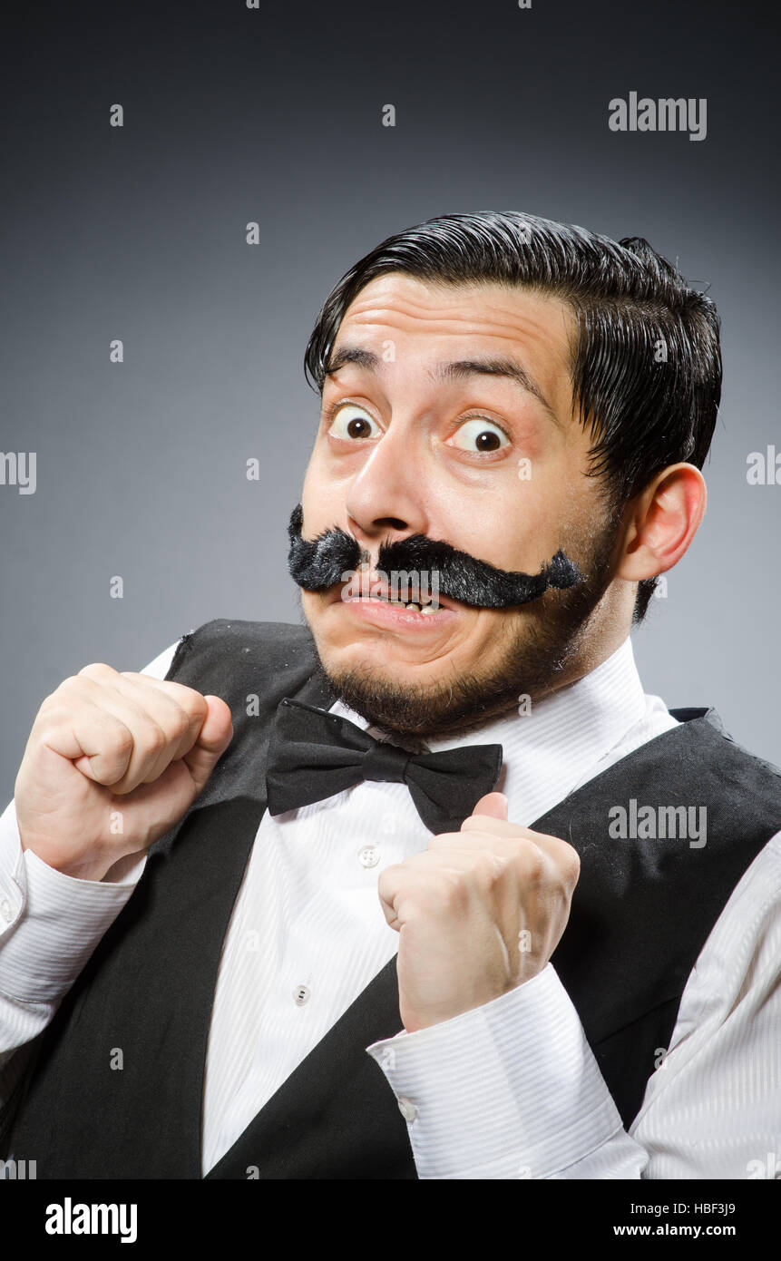 Funny man in vintage concept Stock Photo - Alamy