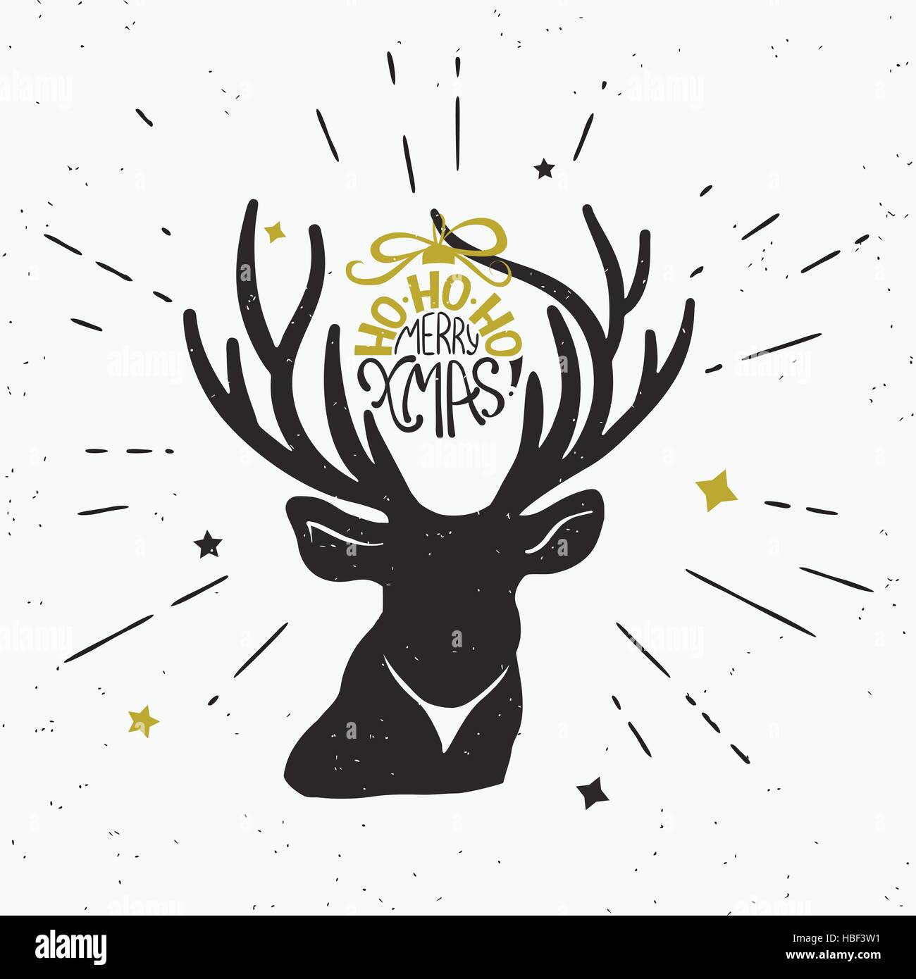 Handwritten text merry bright Cut Out Stock Images & Pictures - Alamy