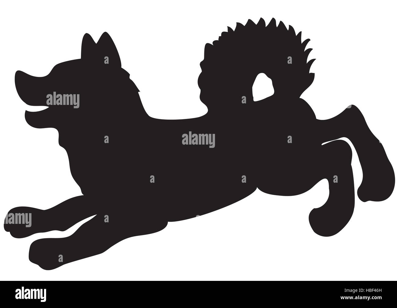 Barking dog silhouette hi-res stock photography and images - Alamy