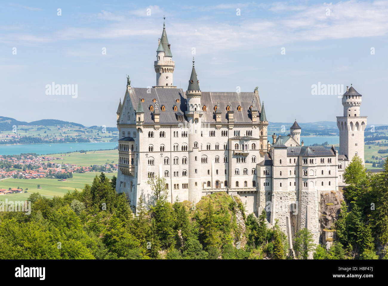 Neuschwanstein castle summer aerial hi-res stock photography and images ...