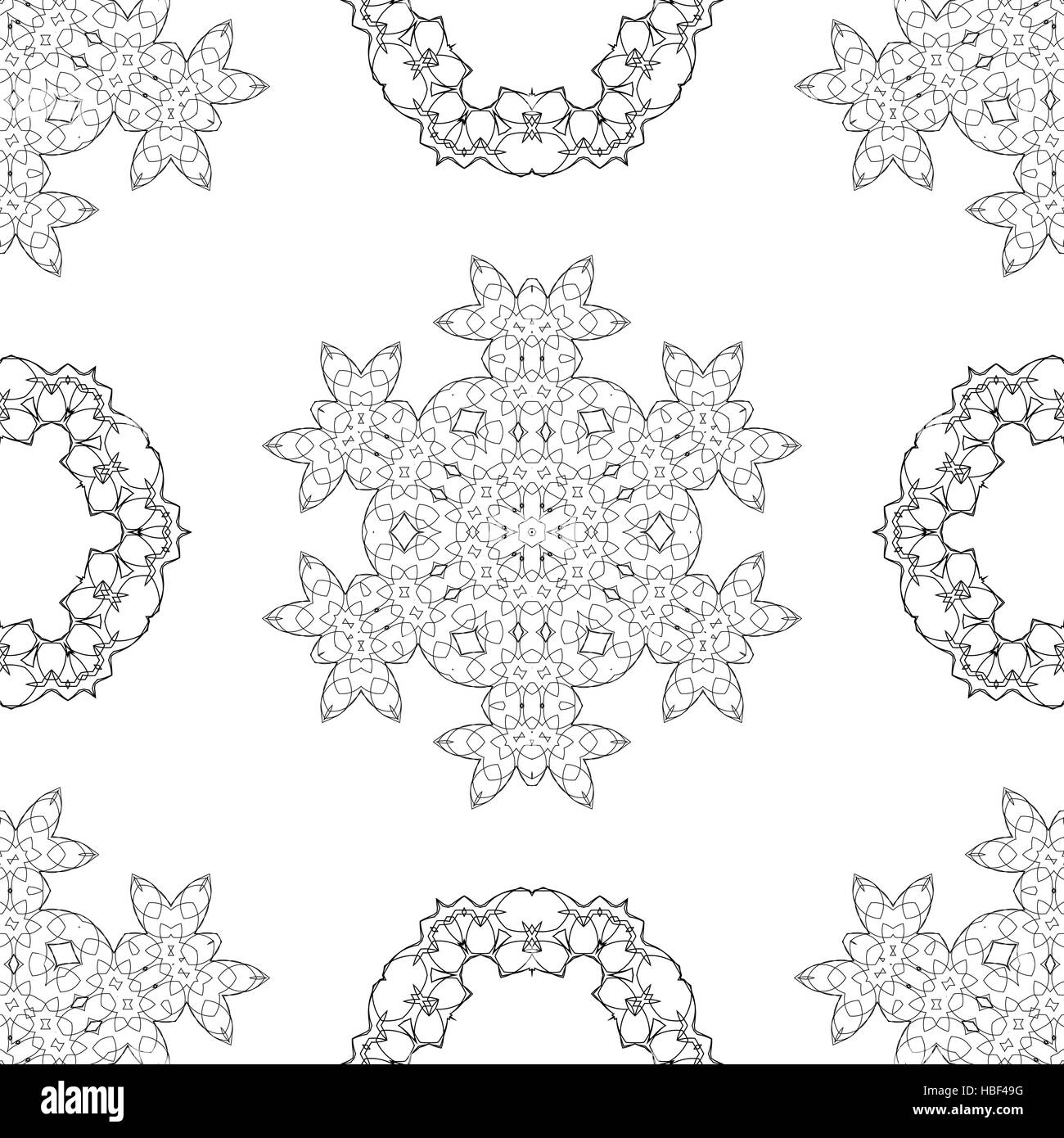 Seamless Pattern. Set of Rosettes Stock Photo - Alamy