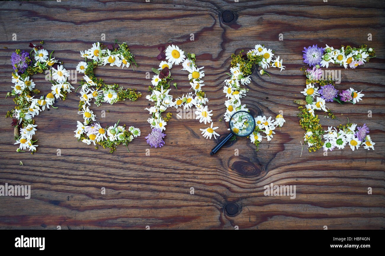 Peace made of flowers Stock Photo - Alamy