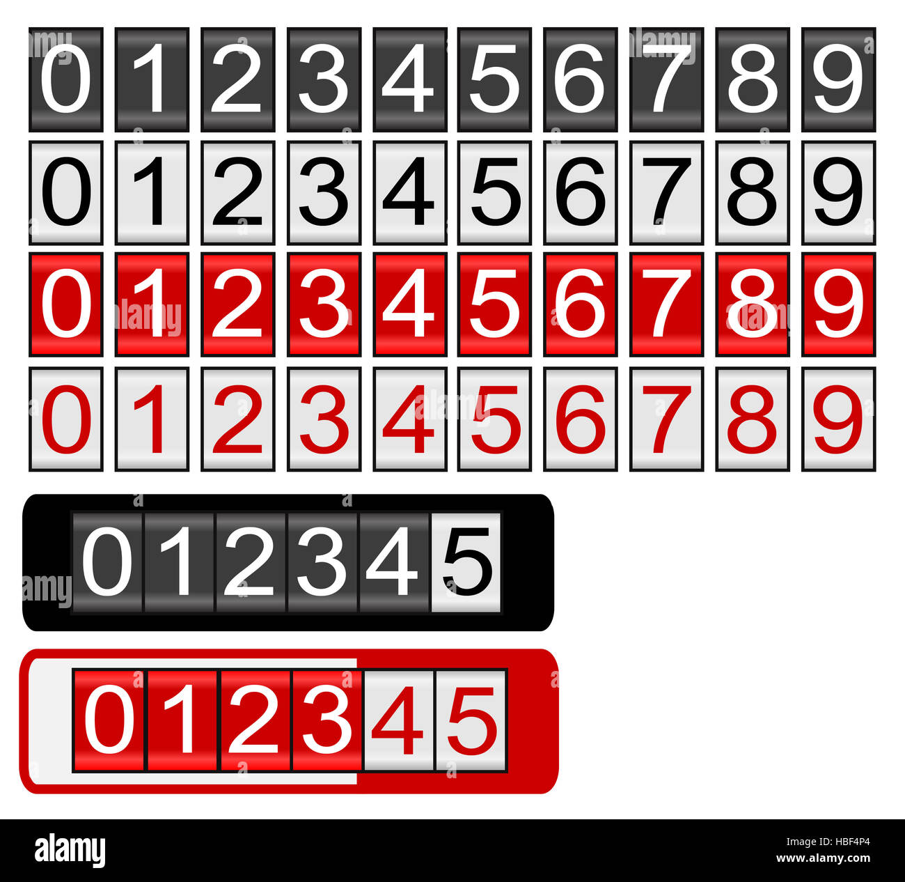 Black and Red Odometer Stock Photo - Alamy