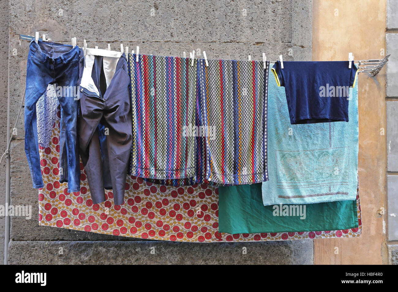 Pants washing line hi-res stock photography and images - Alamy