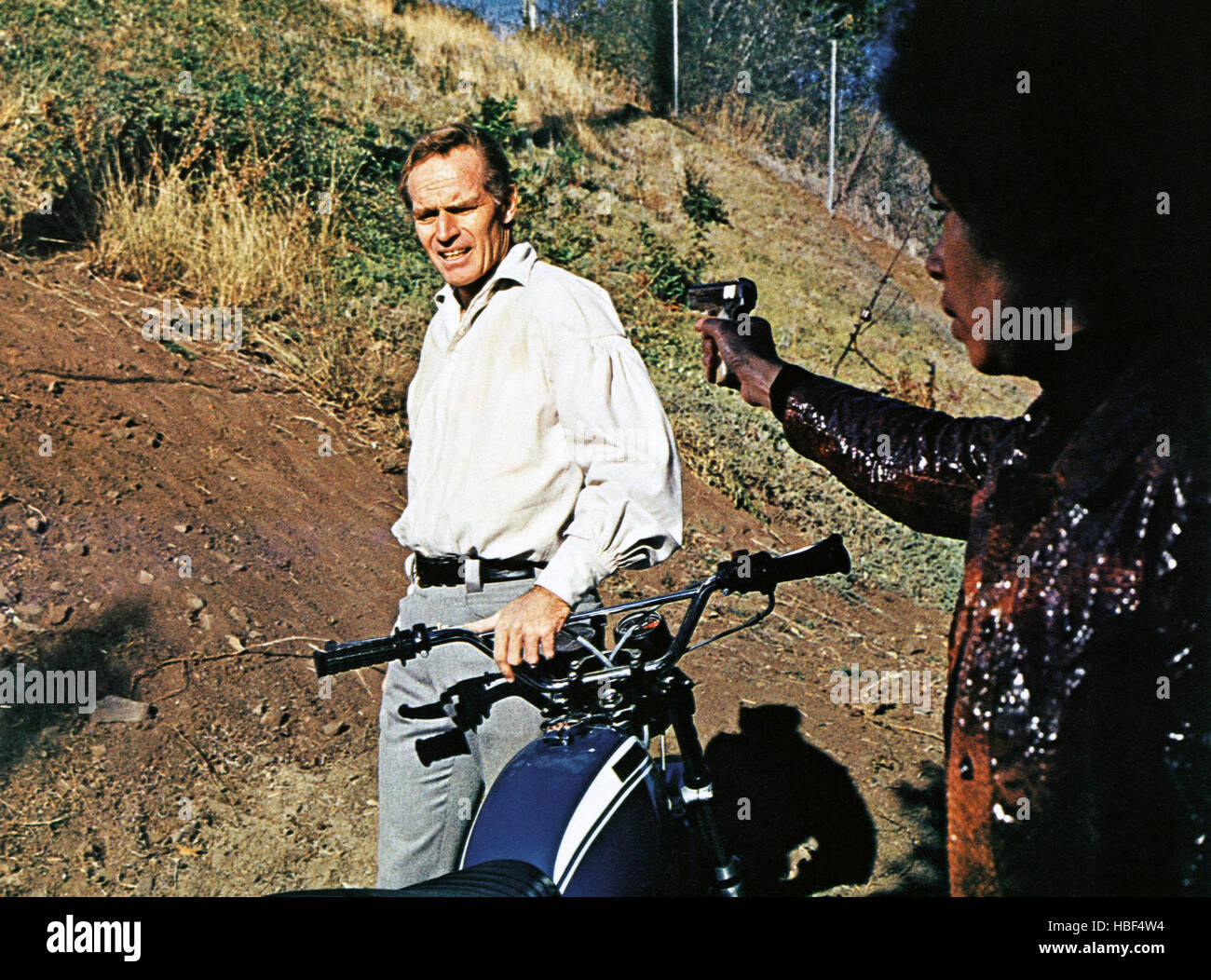 THE OMEGA MAN, from left: Charlton Heston, Rosalind Cash, 1971 Stock ...
