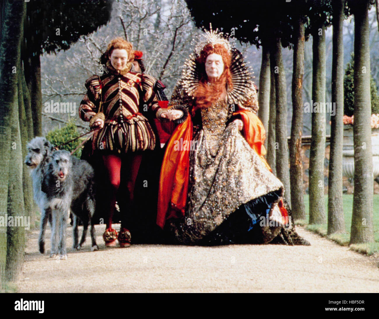 ORLANDO, from left: Tilda Swinton, Quentin Crisp as Queen Elizabeth I ...