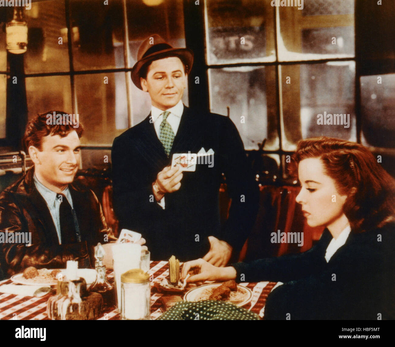 OUYT OF THE FOG, from left: Eddie Albert, John Garfield, Ida Lupino ...
