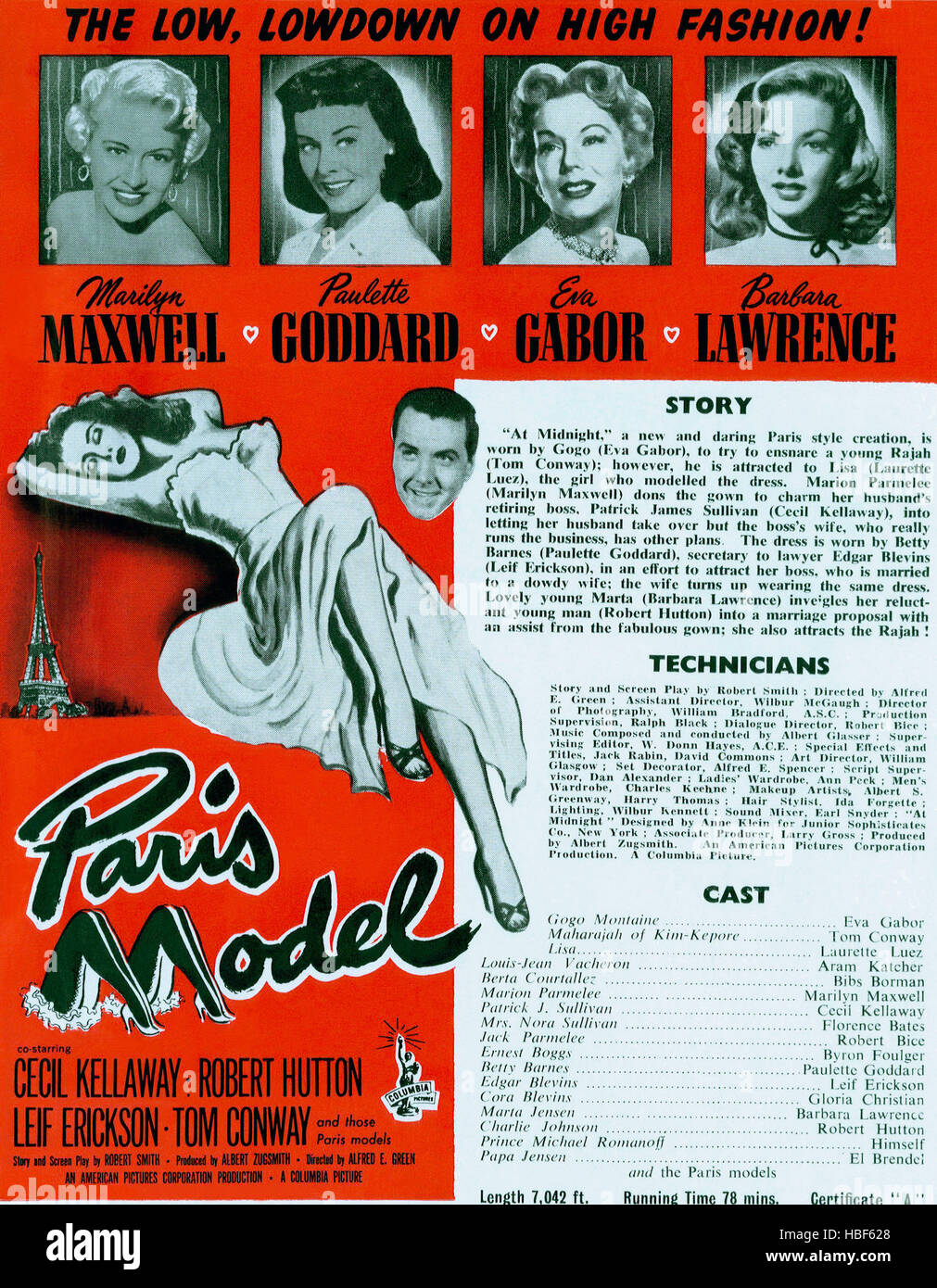 PARIS MODEL, Marilyn Maxwell, Paulette Goddard, Eva Gabor, Barbara ...
