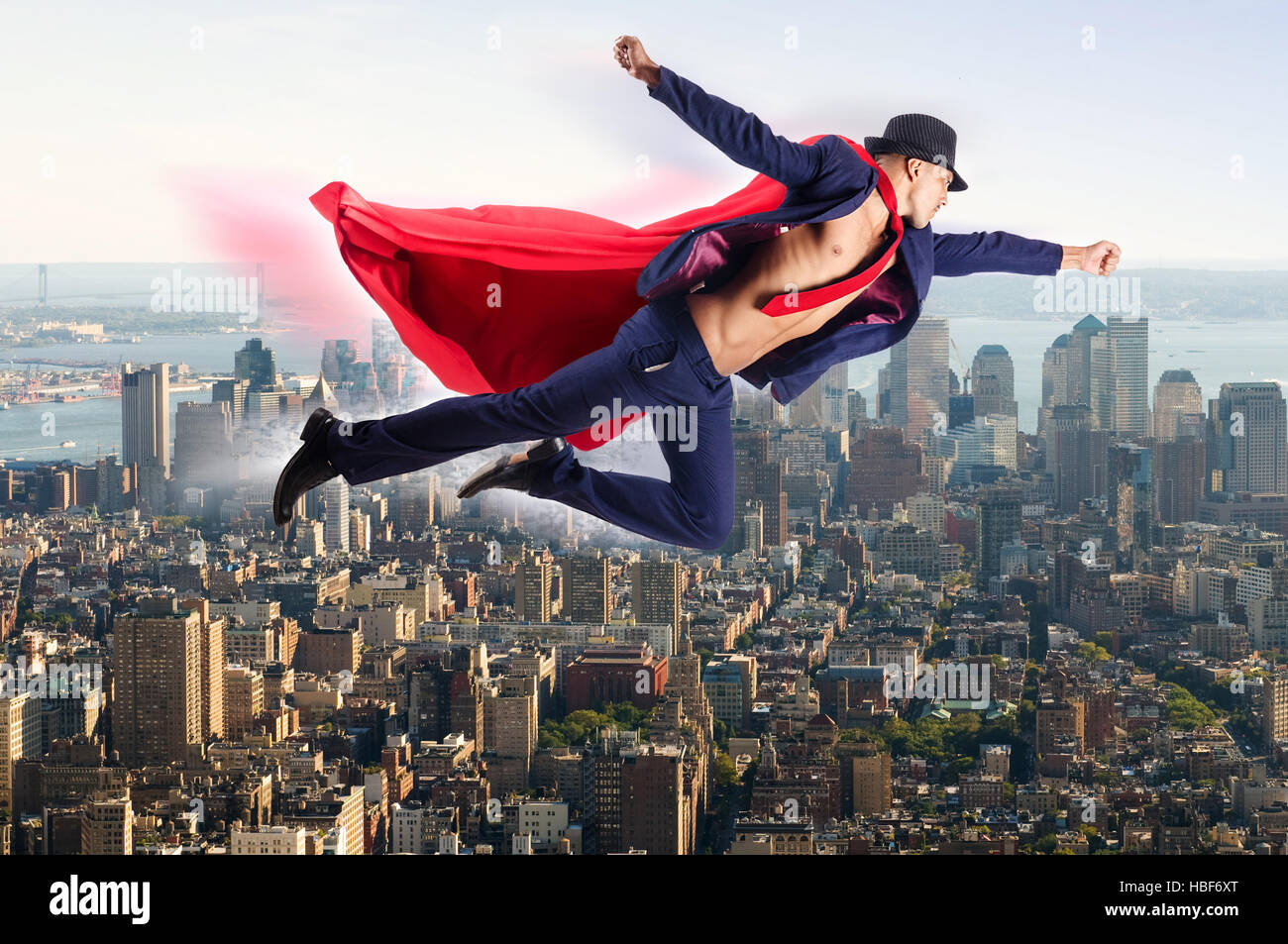 Superman cartoon flying hi-res stock photography and images - Alamy