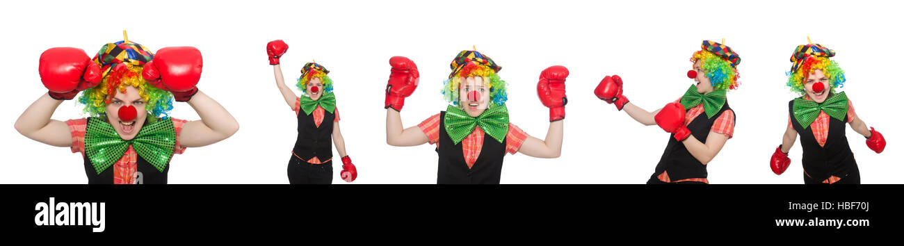 Clown in various poses isolated on white Stock Photo - Alamy