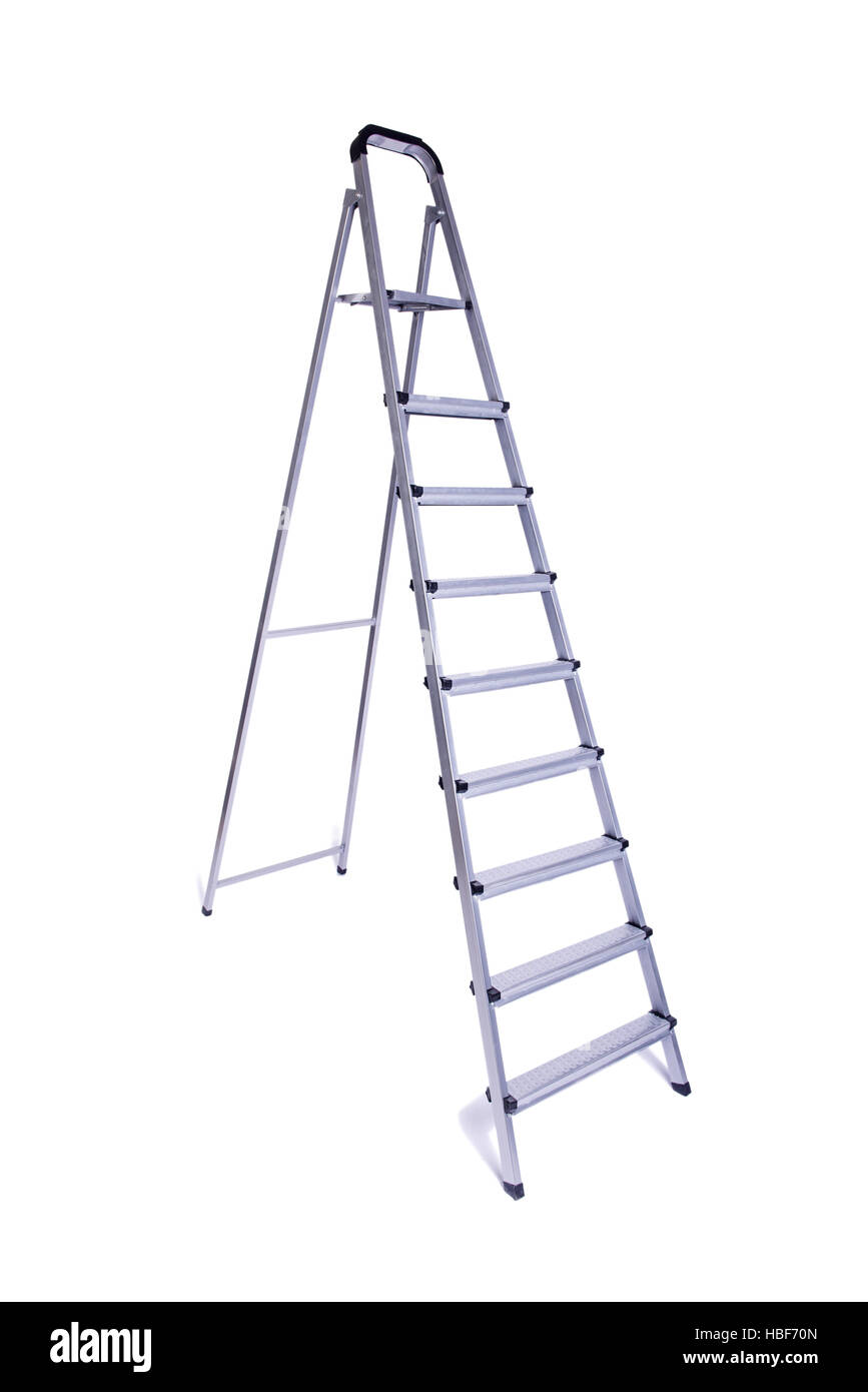 Ladder isolated on the white background Stock Photo - Alamy