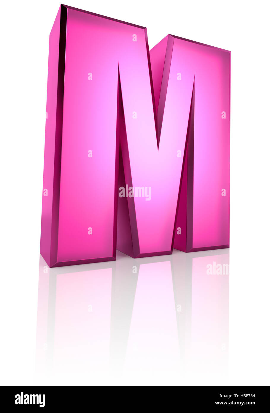 Pink Letter M Stock Photo - Alamy