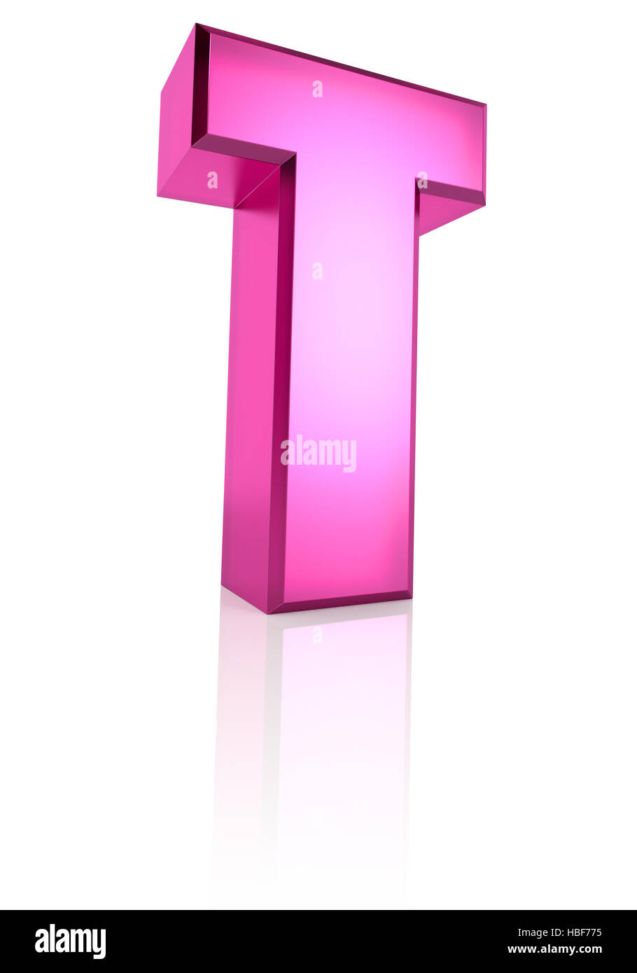 Pink Letter T Stock Photo - Alamy