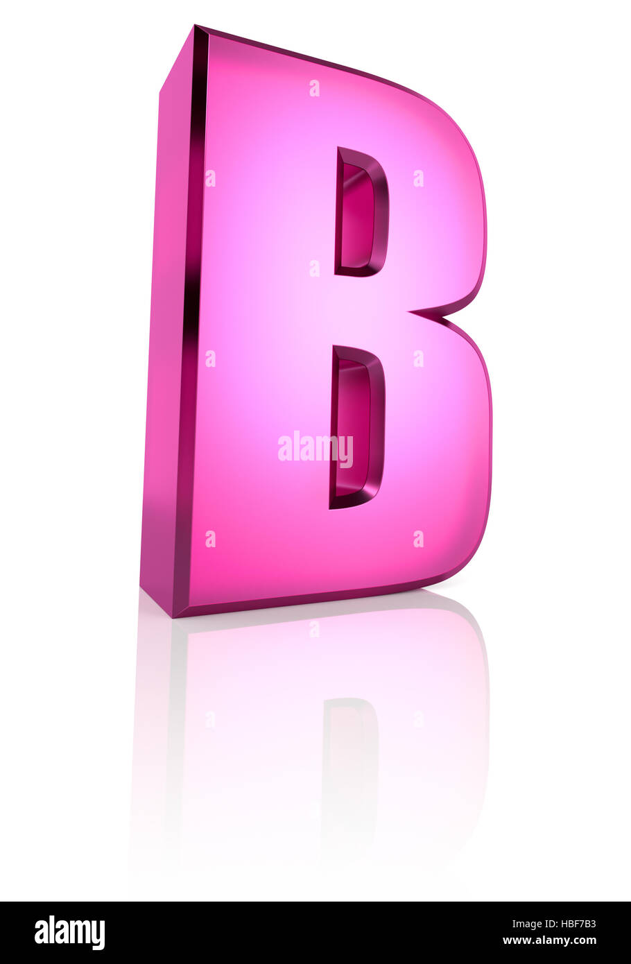 Pink Letter B Stock Photo - Alamy