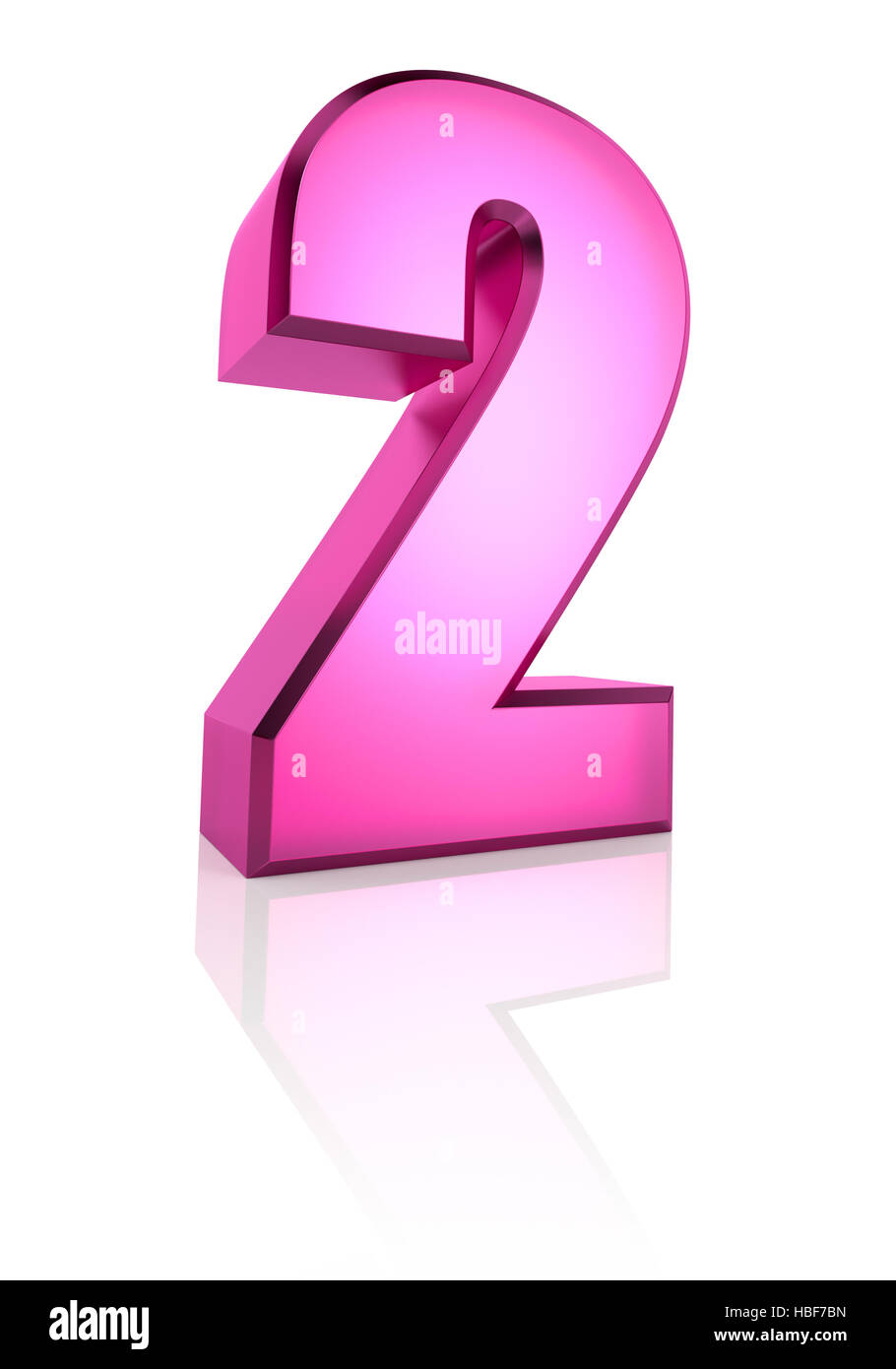 Pink Number 2 Stock Photo - Alamy