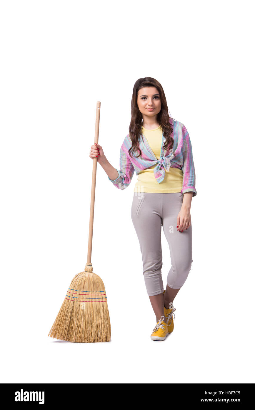 Sweeping lady Cut Out Stock Images & Pictures - Alamy