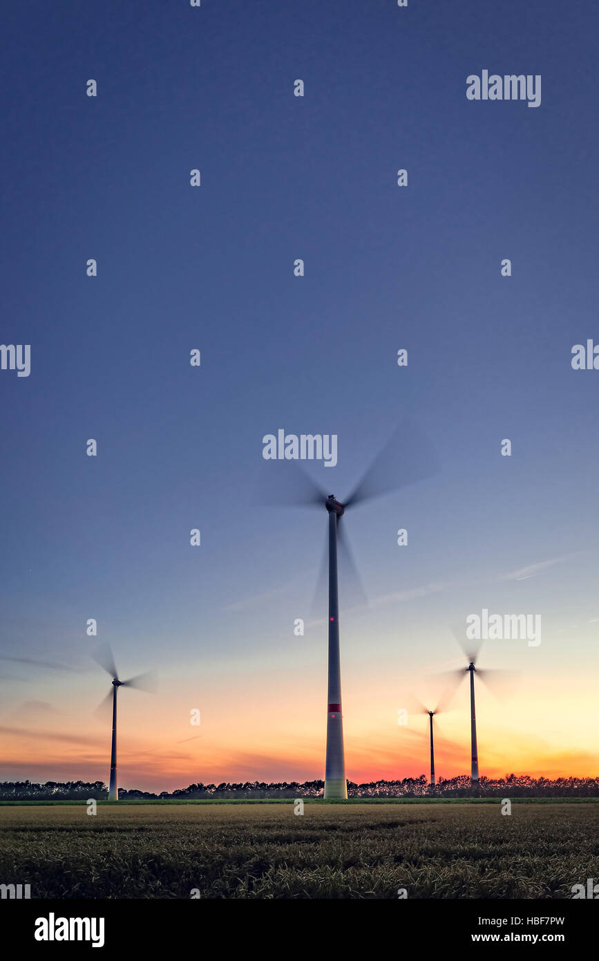 wind turbine field Stock Photo - Alamy