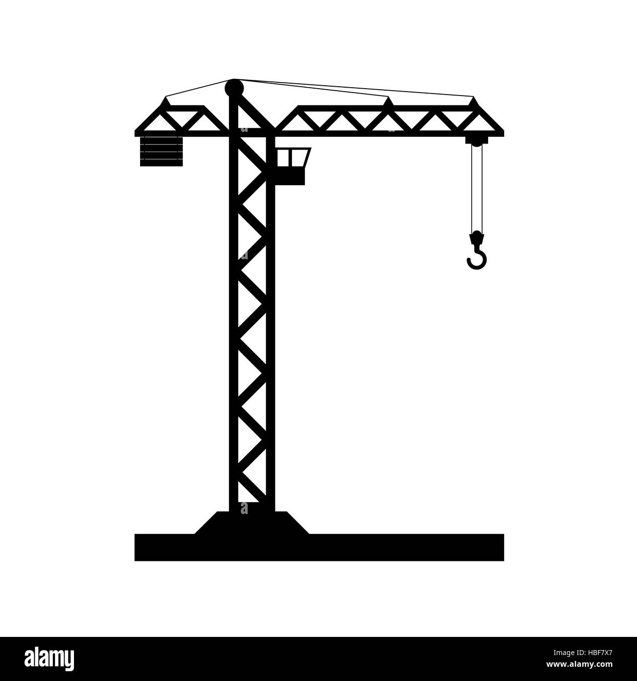 Building Tower crane icon Stock Photo - Alamy