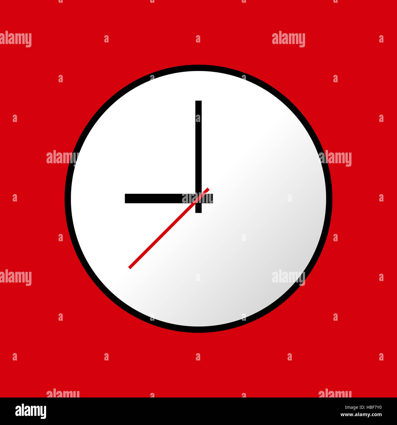Flat clock hi-res stock photography and images - Alamy