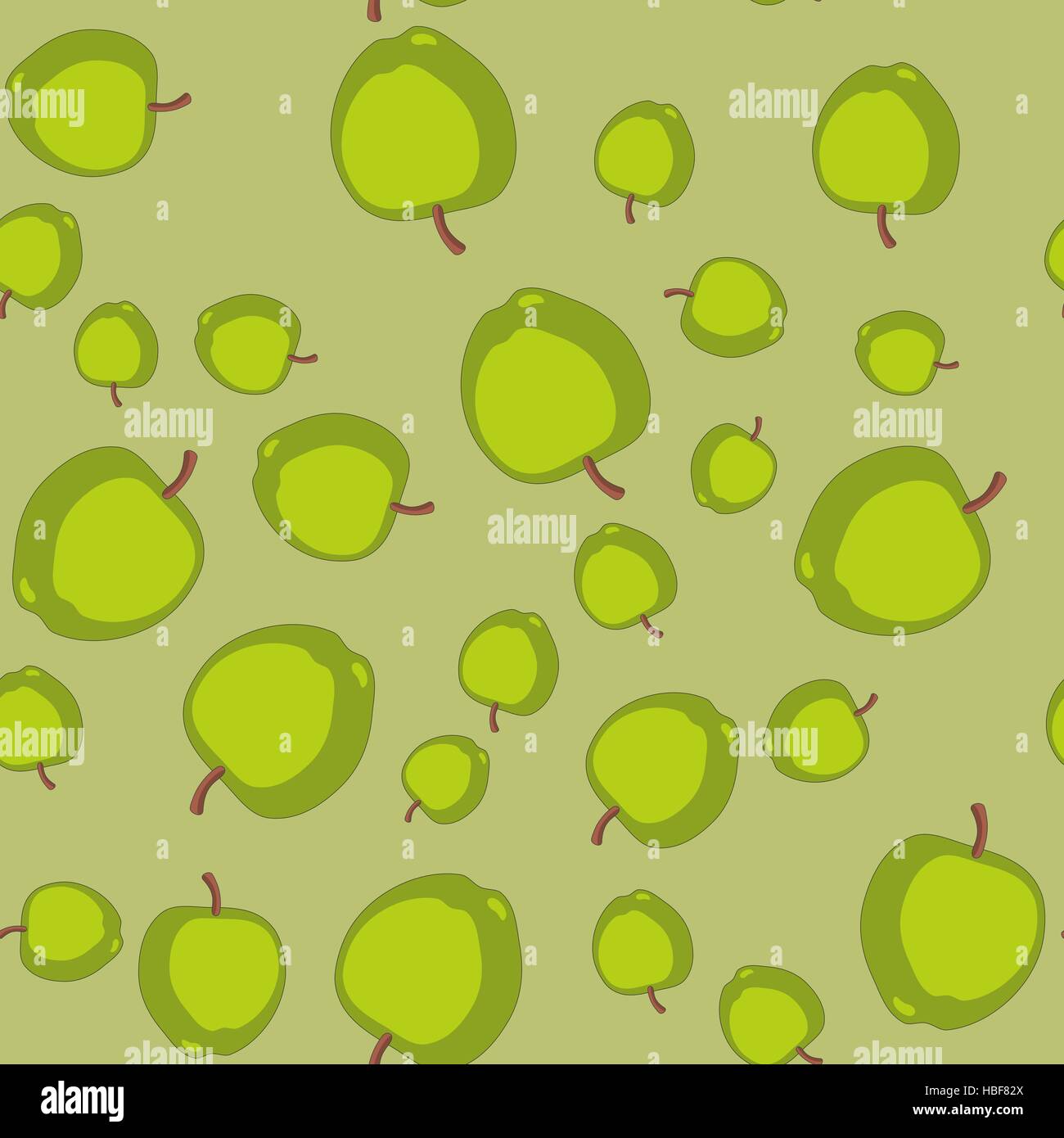 Seamless pattern with cartoon apples. Fruits repeating background ...
