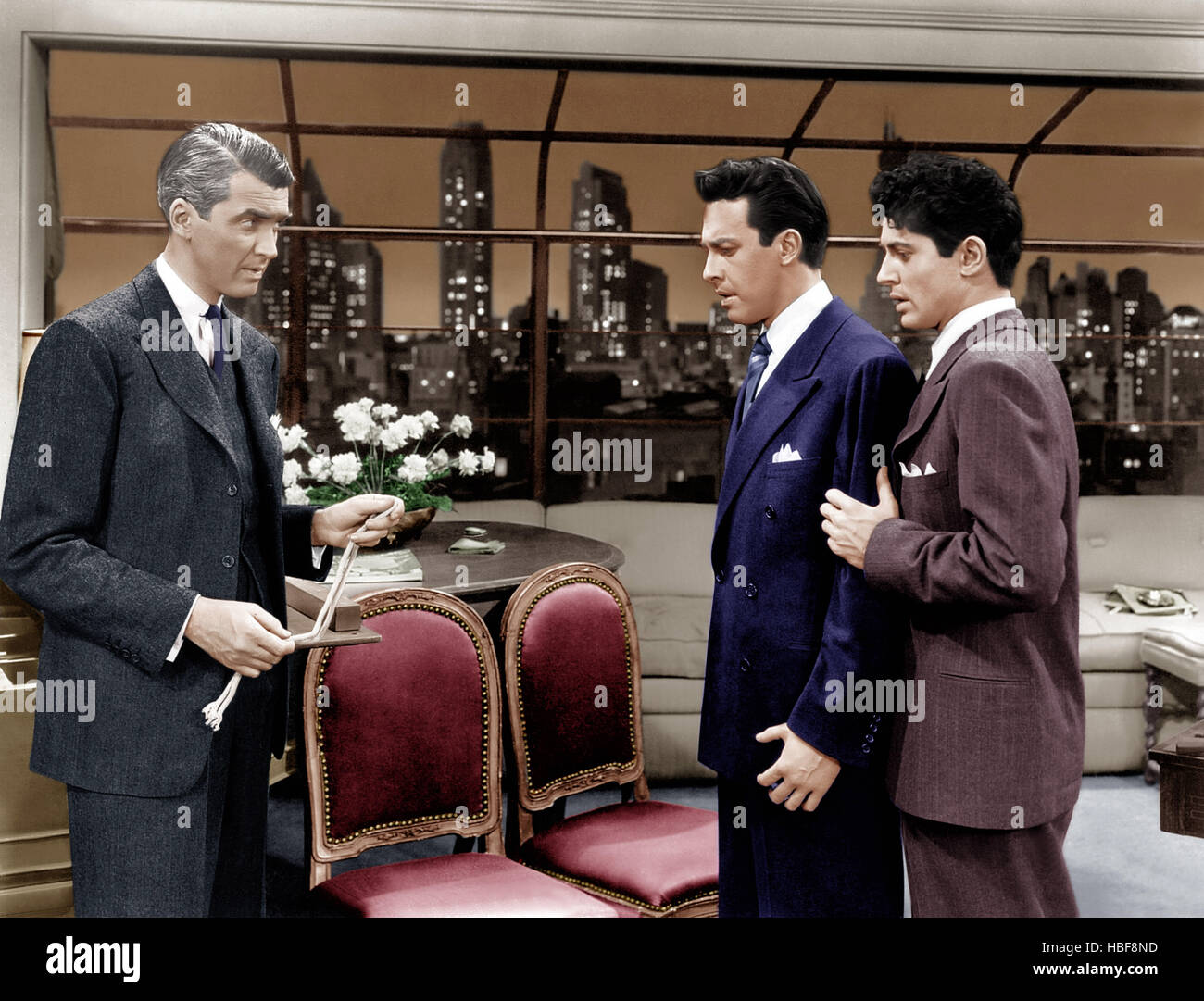 ROPE, from left: James Stewart, John Dall, Farley Granger, 1948 Stock ...