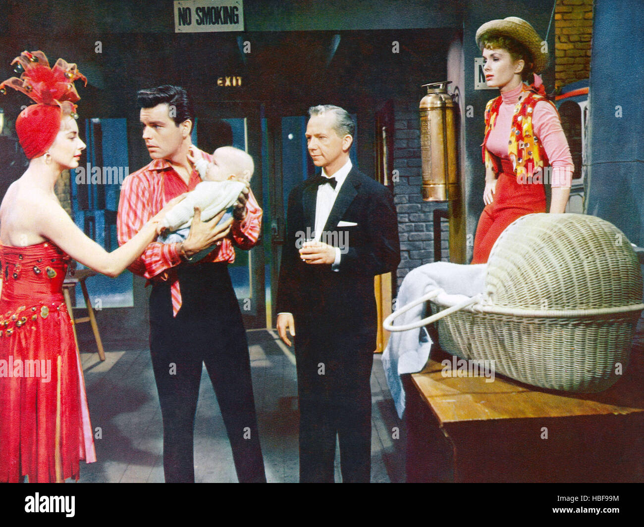 SAY ONE FOR ME, from left: Alena Murray, Robert Wagner, Ray Walston ...