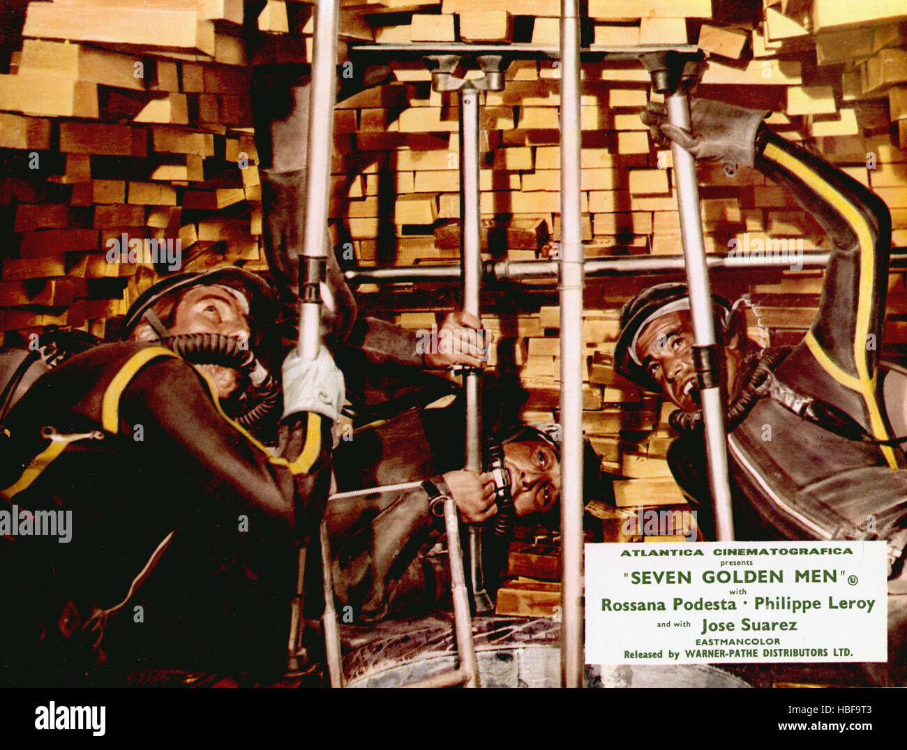 SEVEN GOLDEN MEN, lobby card, 1965 Stock Photo - Alamy