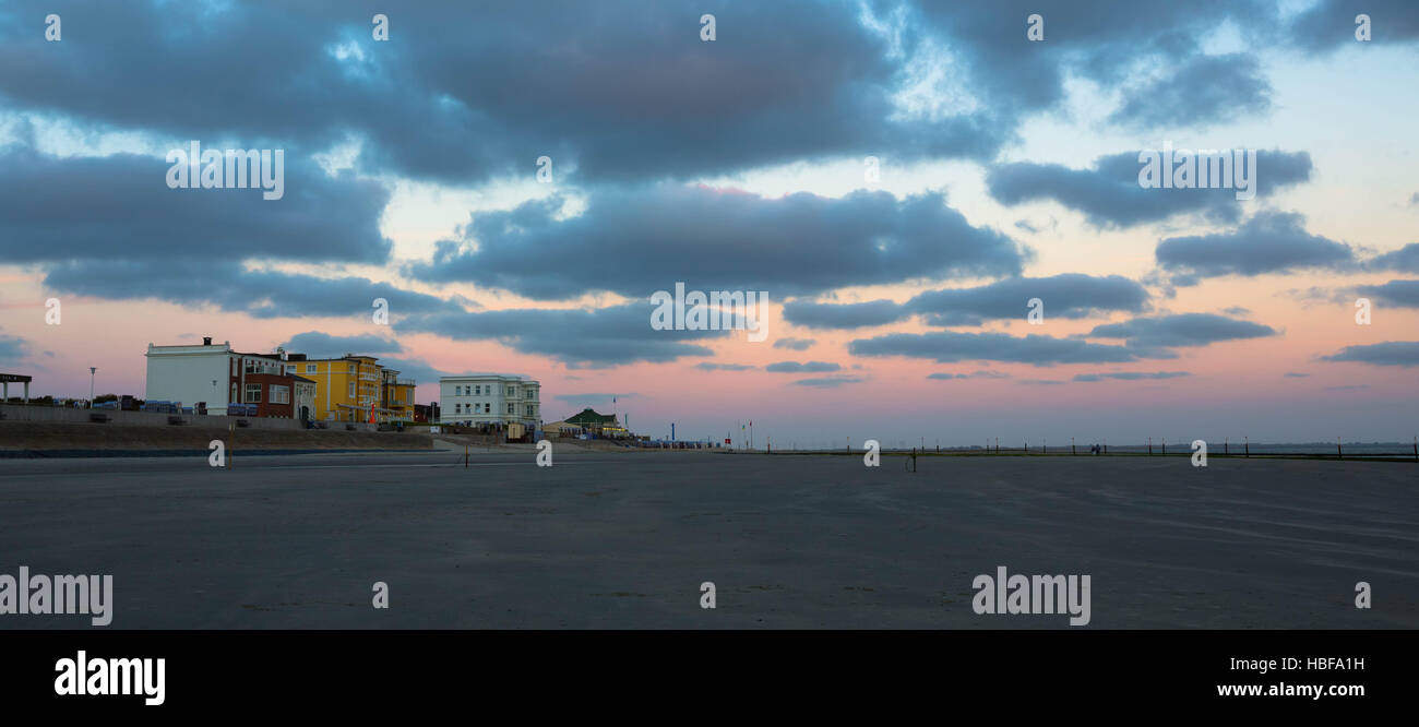 Evening mood on a beach on Norderney Island, Germany Stock Photo - Alamy