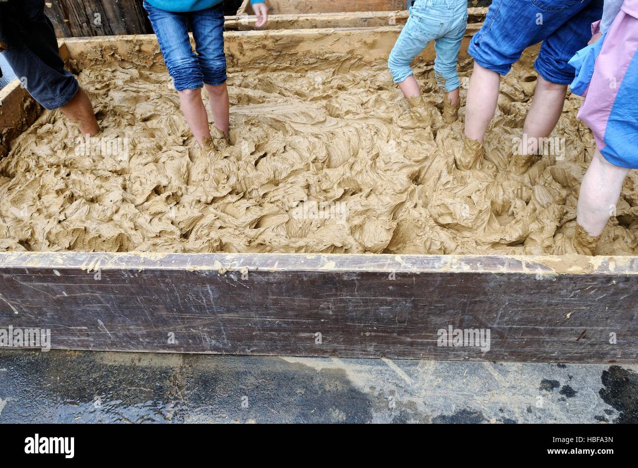 muddy and stomp in the clay Stock Photo - Alamy