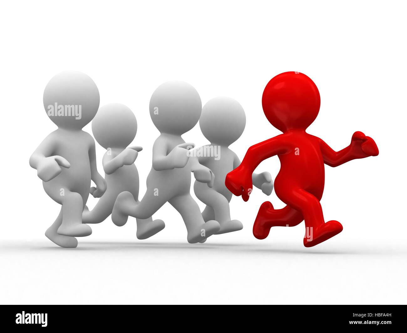 3d of runners Stock Photo - Alamy